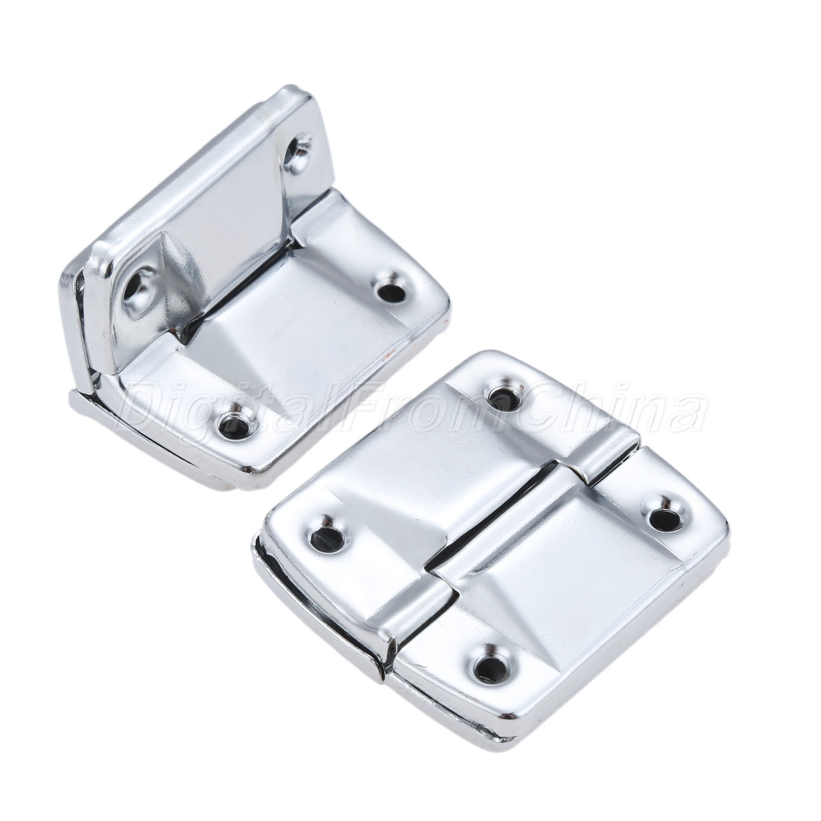 2X Flight Case Suitcase Hinge Metal Silver Tone Cabinet Toolbox Support ...