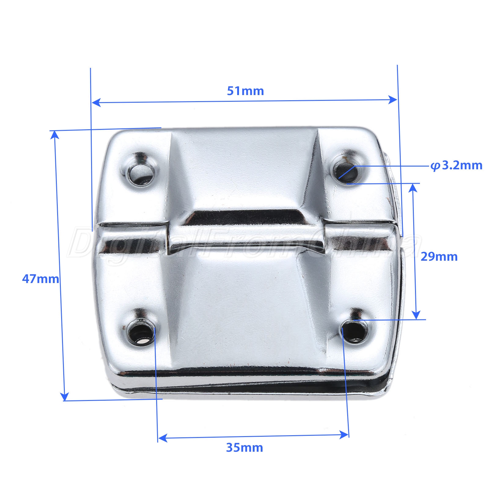 2X Flight Case Suitcase Hinge Metal Silver Tone Cabinet Toolbox Support ...
